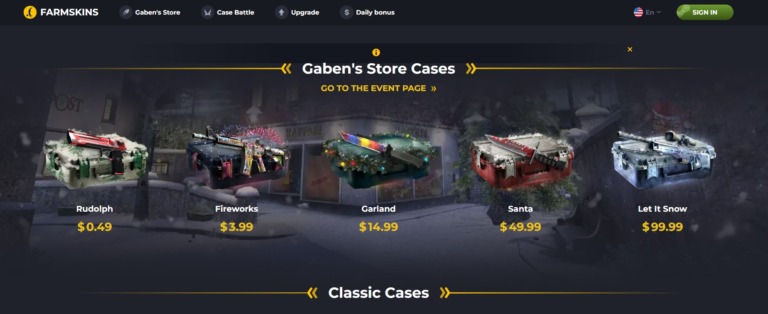 FarmSkins Review > Open Quality CSGO Cases > Win Rare Skins