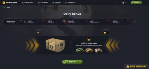 FarmSkins Review > Open Quality CSGO Cases > Win Rare Skins